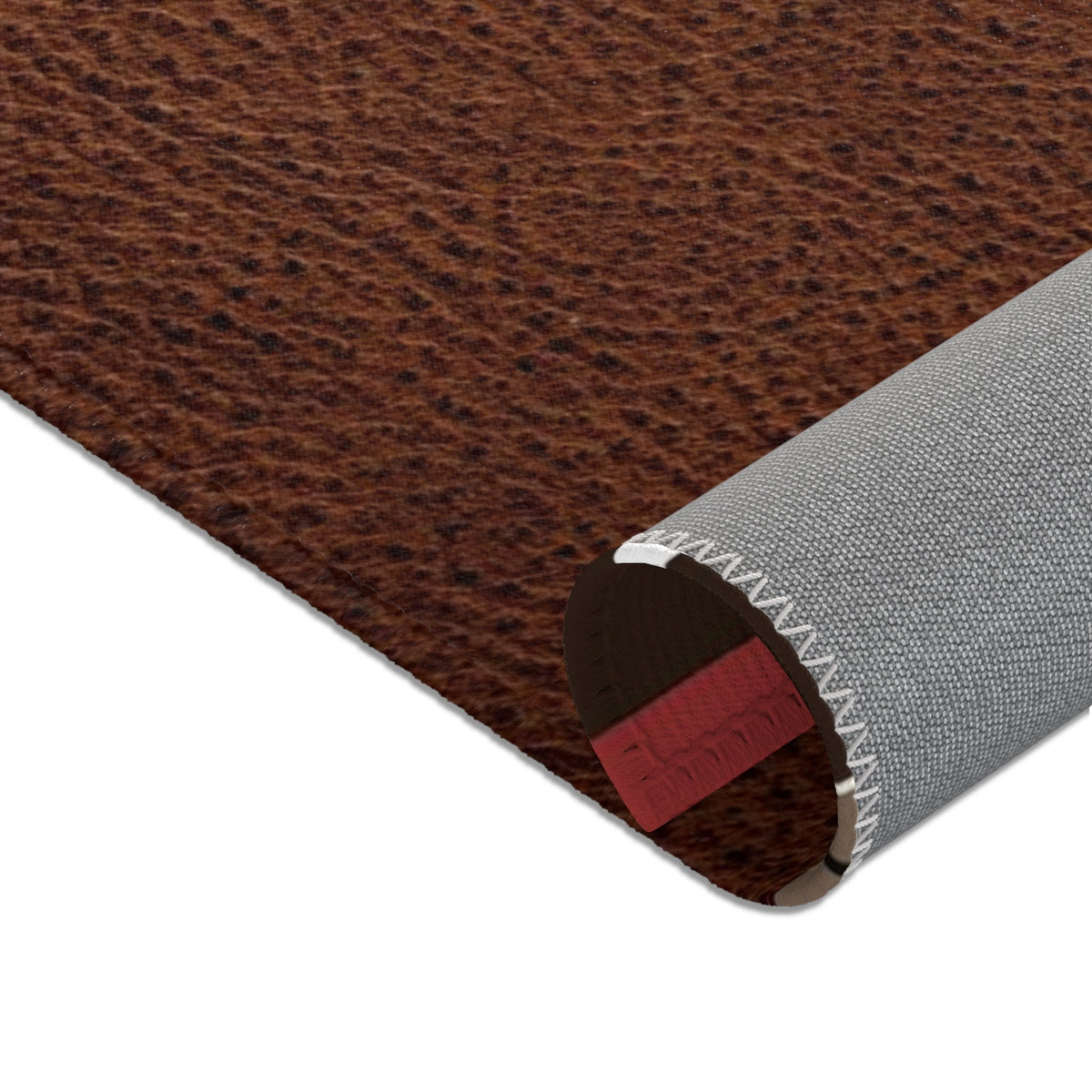 CUSTOM CATTLE BRAND Red Aztec and Leather Printed Area Rugs| Moreland ...